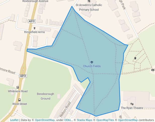 Church Fields in Harrow | Map and Routes