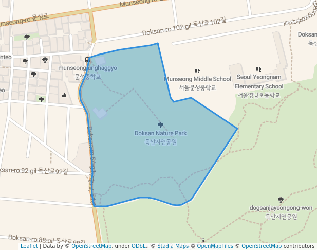 Doksan Nature Park in Seoul | Map and Routes