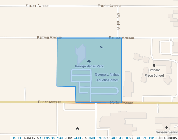 George Nahas Park in Des Moines | Map and Routes