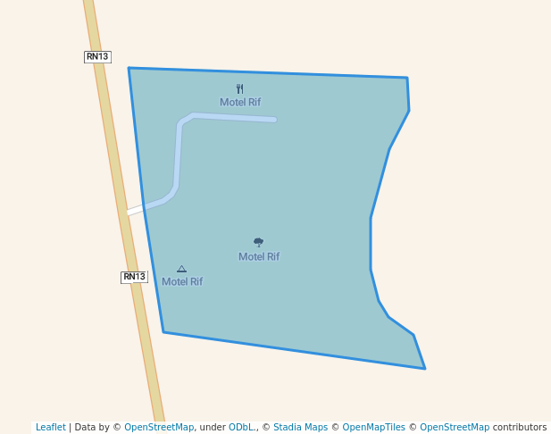 Motel Rif in Bouderoua Beni Quolla | Map and Routes