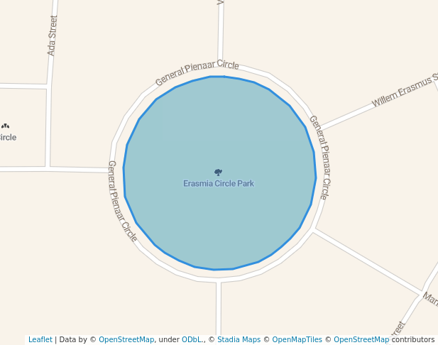 Erasmia Circle Park in Centurion | Map and Routes