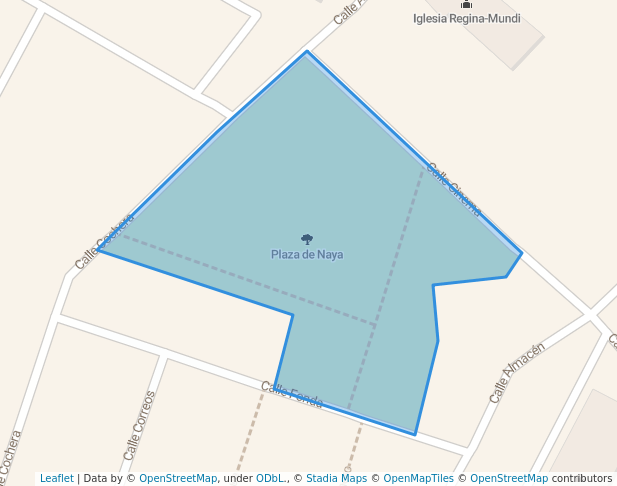 Plaza de Naya in Corrales | Map and Routes