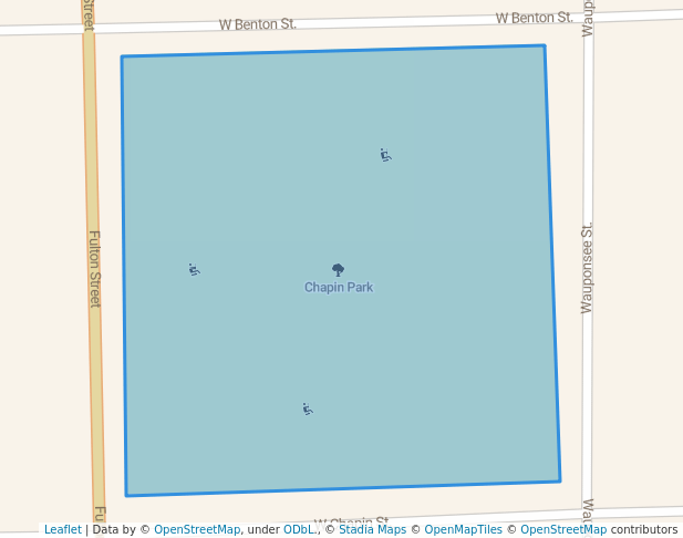 Chapin Park in Morris | Map and Routes