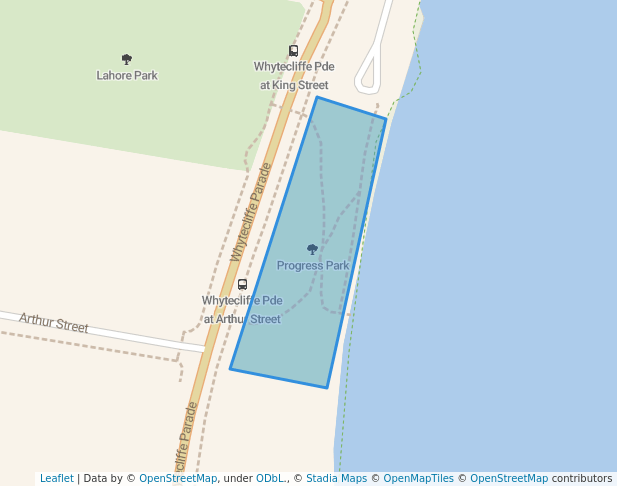Progress Park in Woody Point | Map and Routes