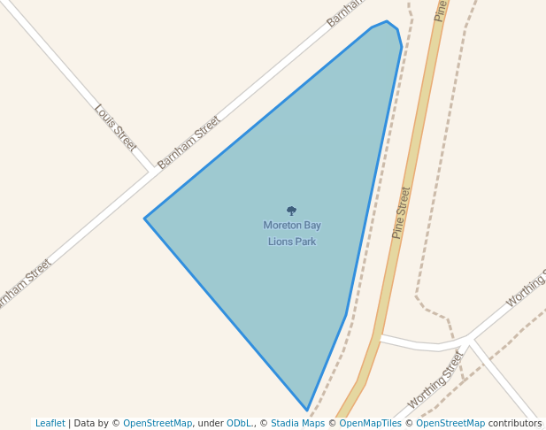 Moreton Bay Lions Park in Wynnum | Map and Routes