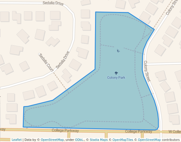 Colony Park in Flower Mound | Map and Routes