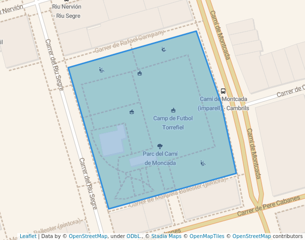 Parc del Camí de Moncada in València | Map and Routes