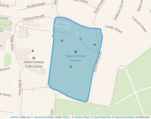 Ropes Crossing Reserve in Ropes Crossing | Map and Routes
