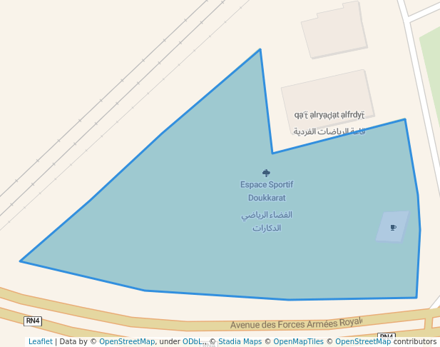 Espace Sportif Doukkarat الفضاء الرياضي الدكارات in Fès | Map and Routes