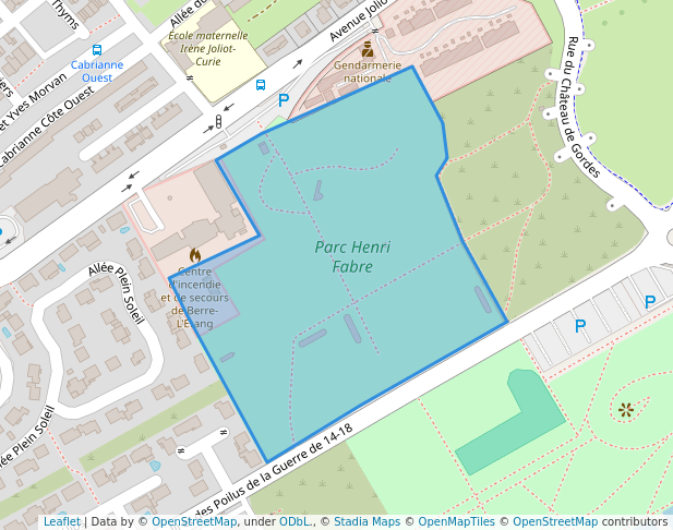 Parc Henri Fabre in Berre-l'Étang | Map and Routes