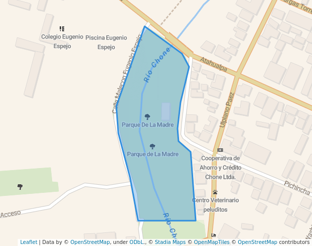 Parque De La Madre in Chone | Map and Routes