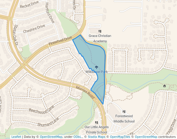 Wilkerson Park in Flower Mound | Map and Routes