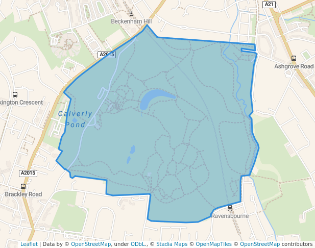 Beckenham Place Park in Beckenham | Map and Routes