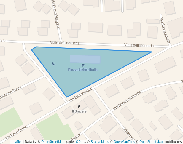 Piazza Unità d'Italia in Tirano | Map and Routes