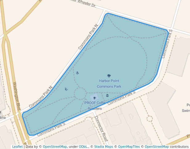 Harbor Point Commons Park in Stamford | Map and Routes