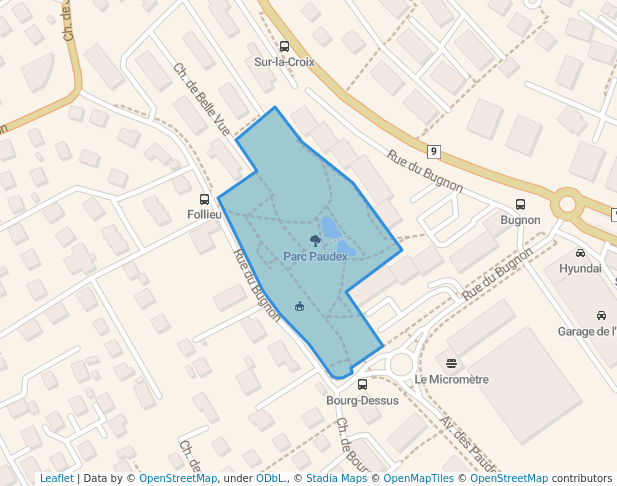 Parc Paudex in Renens | Map and Routes