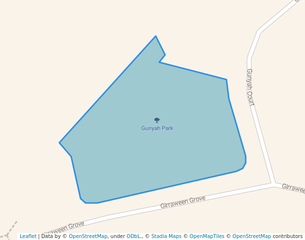 Gunyah Park in Ashmore | Map and Routes