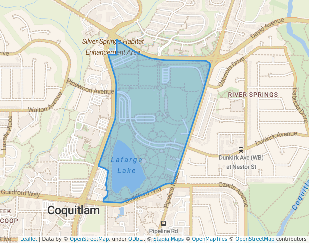 Town Centre Park in Coquitlam | Map and Routes
