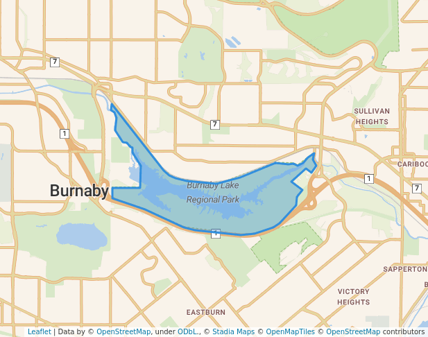 Burnaby Lake Regional Park in Burnaby | Map and Routes