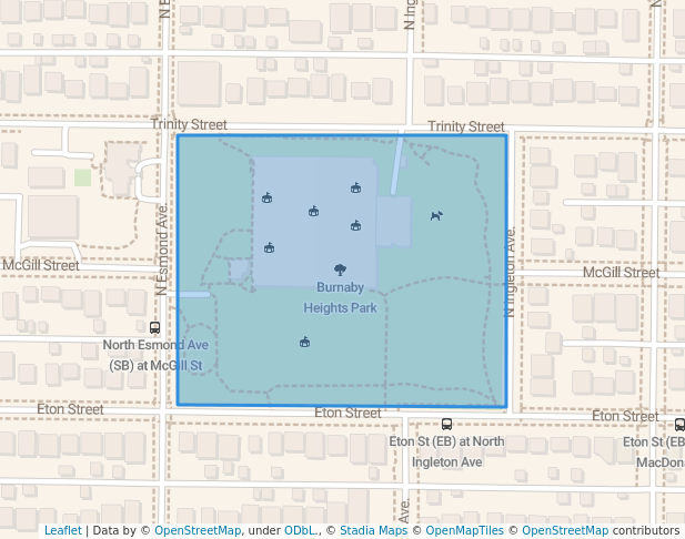 Burnaby Heights Park in Burnaby | Map and Routes