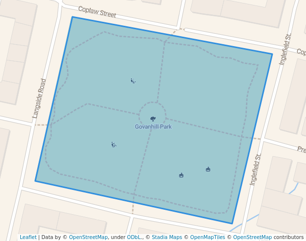 Govanhill Park in Glasgow | Map and Routes