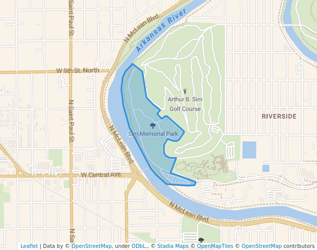 Sim Memorial Park in Wichita | Map and Routes