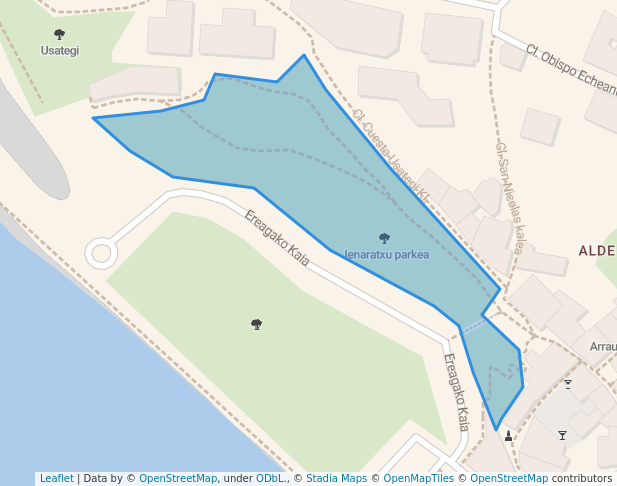 Jenaratxu parkea in Getxo | Map and Routes