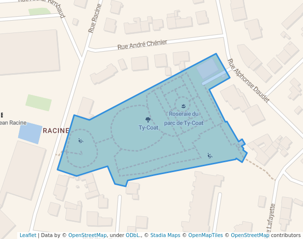 Ty-Coat in Saint-Brieuc | Map and Routes