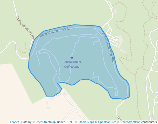 General Butler Golf course in Carrollton | Map and Routes