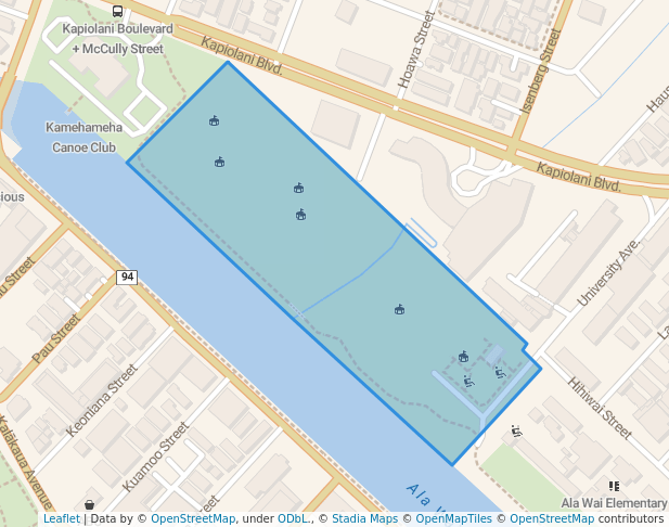 Ala Wai Community Park in Honolulu | Map and Routes