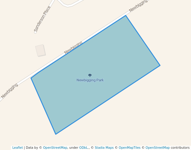 Newbigging Park in Newbigging | Map and Routes
