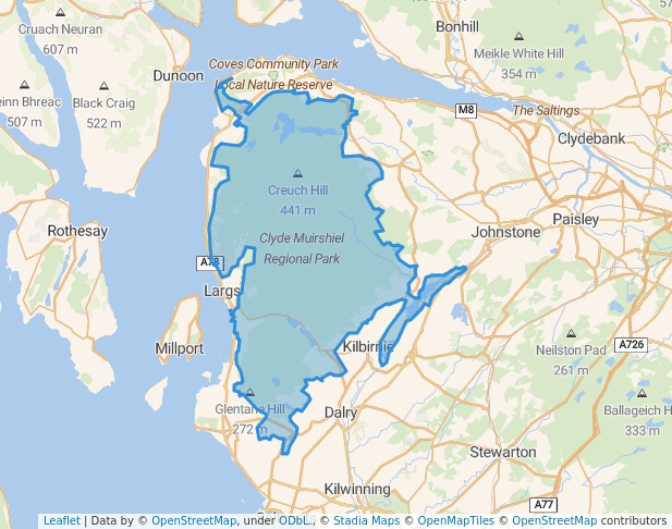 Clyde Muirshiel Regional Park in undefined | Map and Routes