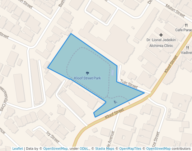 Kloof Street Park in Cape Town | Map and Routes
