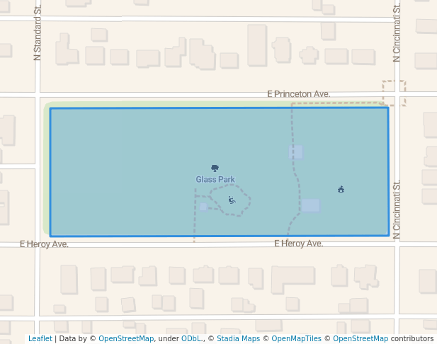 Glass Park in Spokane | Map and Routes