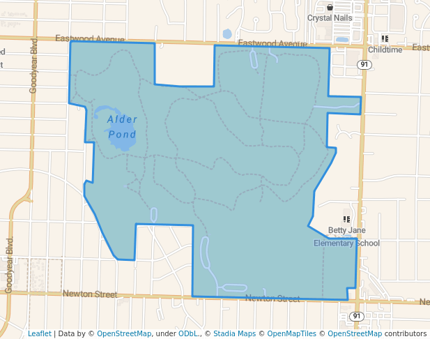 Goodyear Heights Metro Park in Akron | Map and Routes