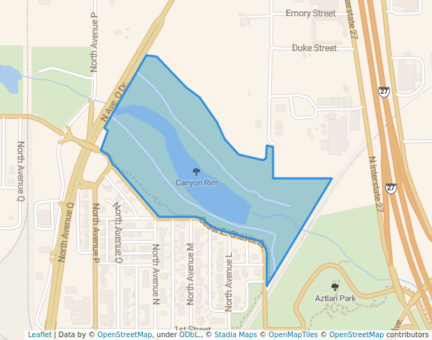Canyon Rim in Lubbock | Map and Routes