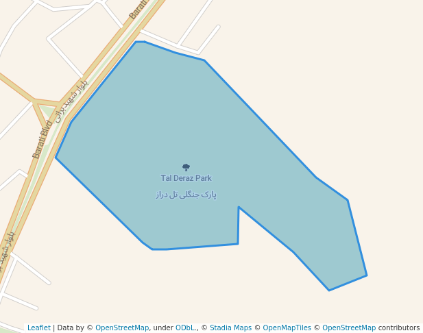 Tal Deraz Park in Kazerun | Map and Routes