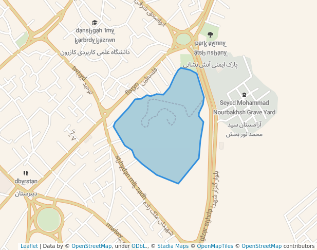 Noor Bakhsh Park in Kazerun | Map and Routes