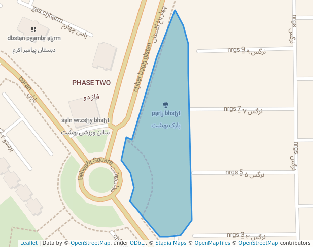 پارک بهشت in Shahr-e Jadid-e Parand | Map and Routes