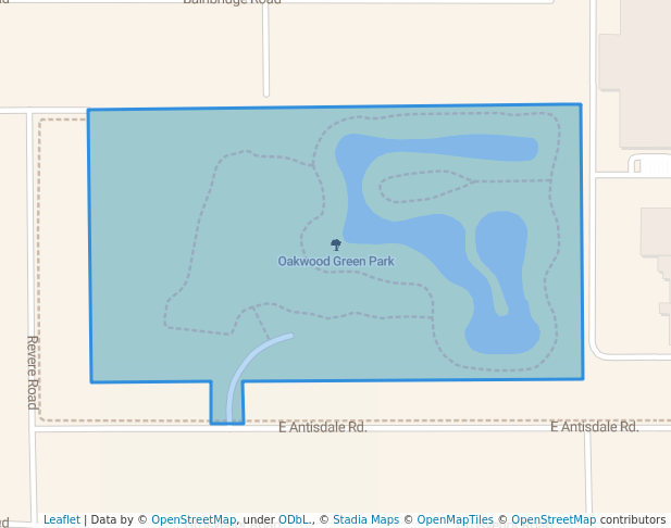 Oakwood Green Park in South Euclid | Map and Routes