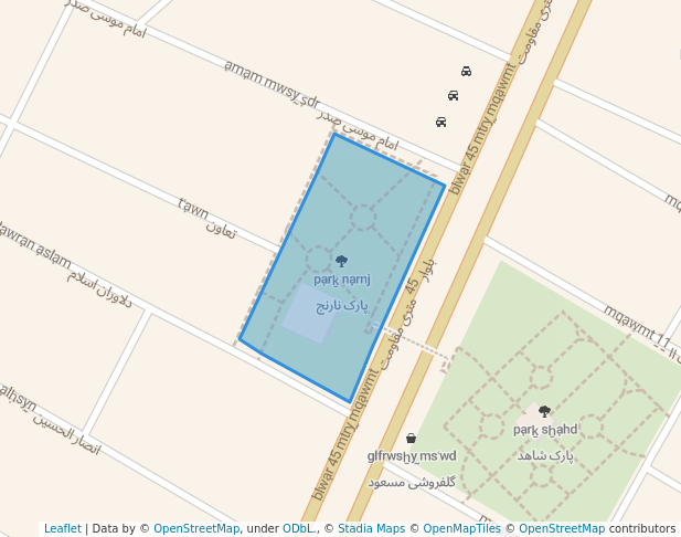 پارک نارنج in Dezful | Map and Routes