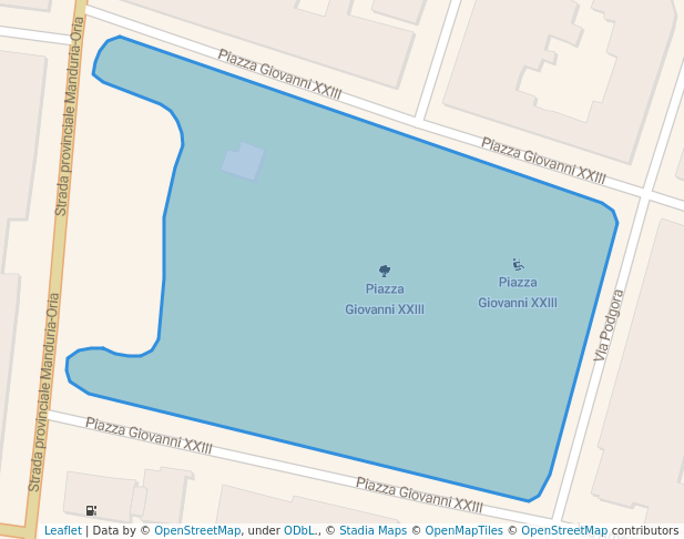 Piazza Giovanni XXIII in Manduria | Map and Routes
