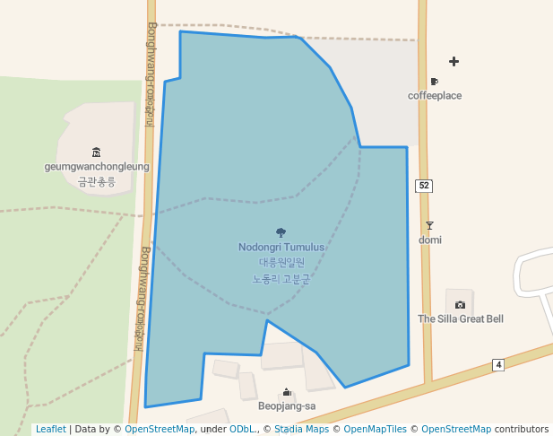 Nodongri Tumulus in Gyeongju | Map and Routes
