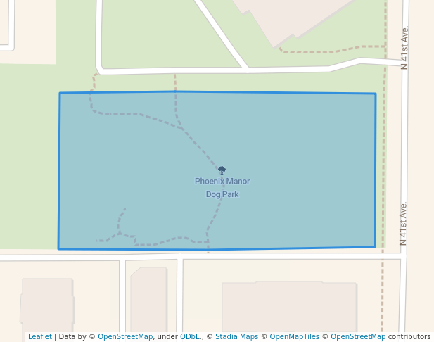 Phoenix Manor Dog Park in Phoenix | Map and Routes
