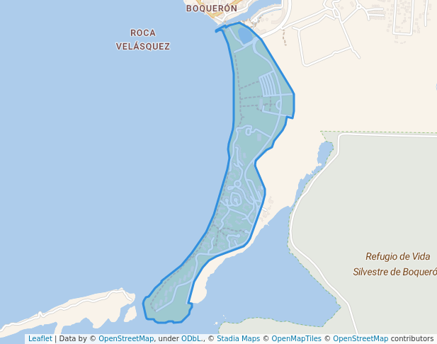 Parque Nacional Balneario de Boquerón in Boquerón | Map and Routes