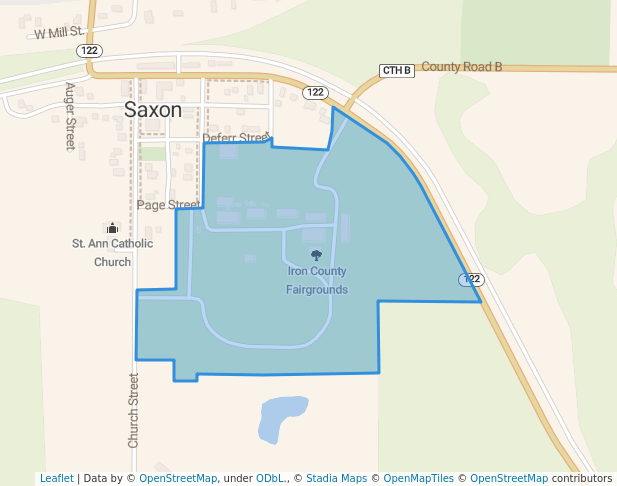 Iron County Fairgrounds in Saxon | Map and Routes