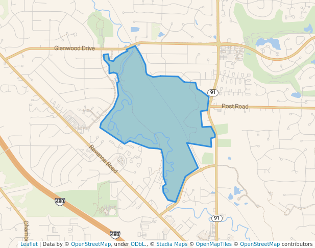 Center Valley Park in Twinsburg | Map and Routes