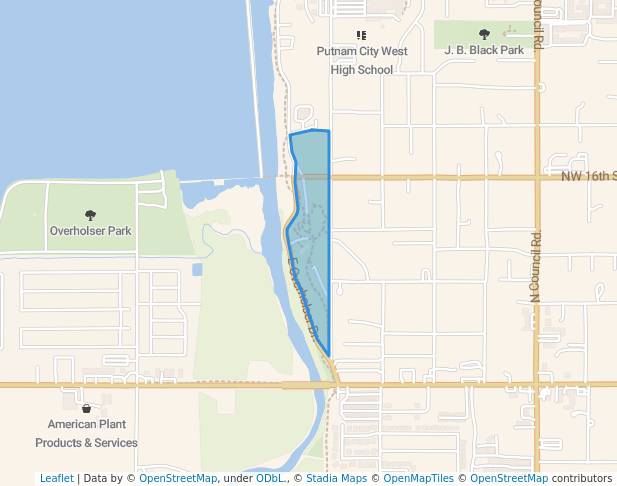 Lake Overholser Park in Oklahoma City | Map and Routes