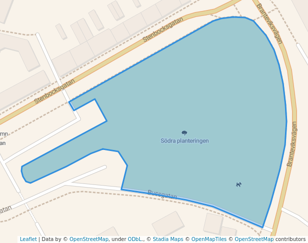Södra planteringen in Simrishamn | Map and Routes