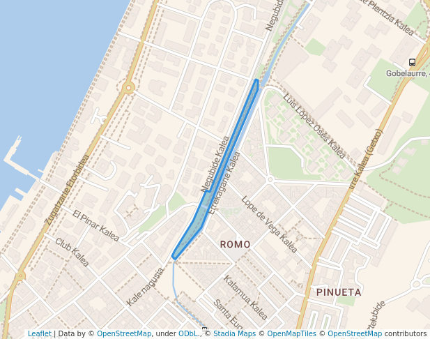 Errekagane parkea in Getxo | Map and Routes